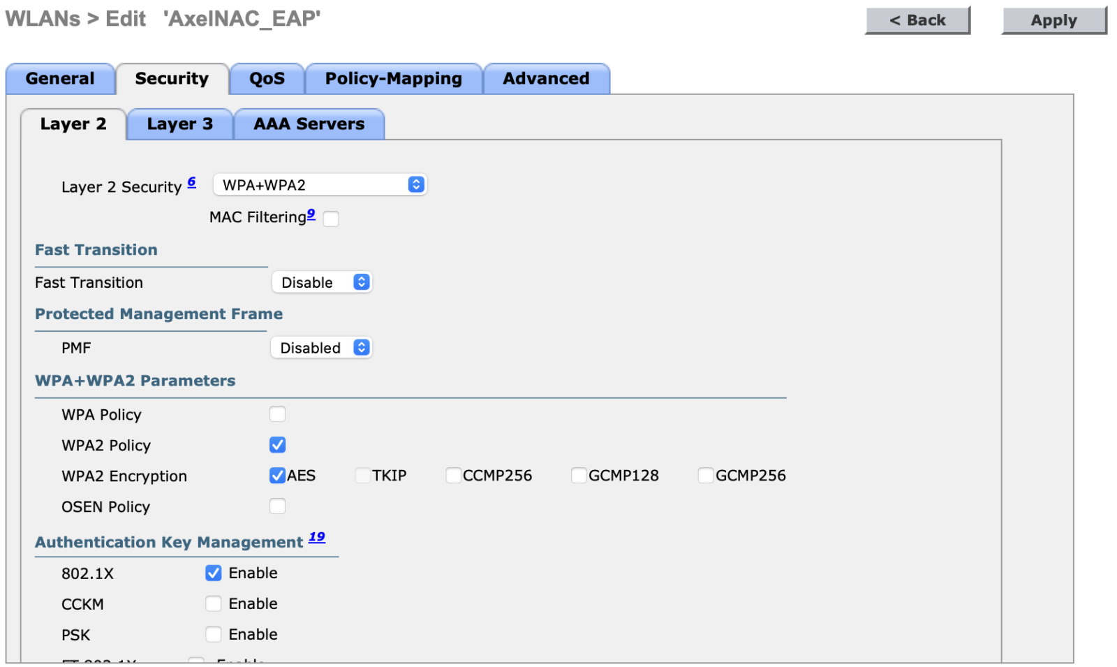 Интеграция AxelNAC с контроллерами беспроводного доступа Cisco WLC 5500 - Axel PRO :: База знаний